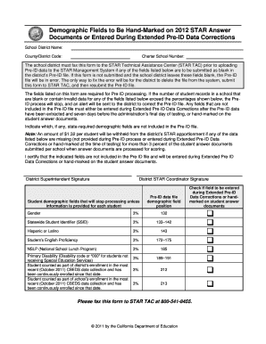 Fillable Online 2012 Pre-ID Hand-Marking Form - the California TAC's ...