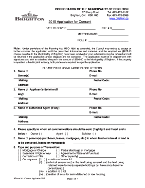 Fillable Online Consent Application Fax Email Print - pdfFiller