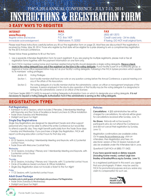 Fillable Online INSTRUCTIONS & REGISTRATION FORM Fax Email Print - pdfFiller
