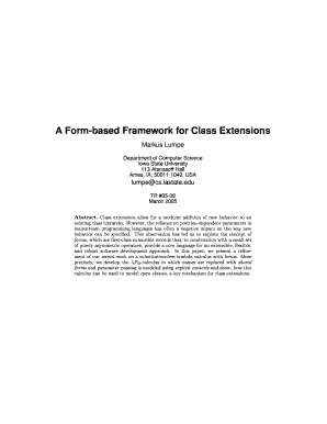 Fillable Online ict swin edu A Form-based Framework for Class Extensions - Information and ...