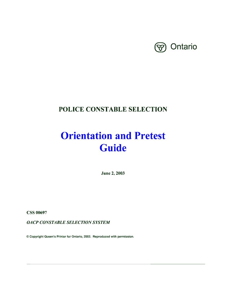 Fillable Online POLICE CONSTABLE SELECTION Fax Email Print - pdfFiller