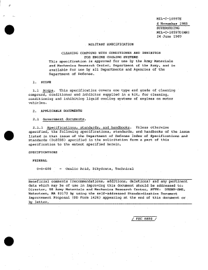 Fillable Online Military Performance Specification MIL-C-10597 ...
