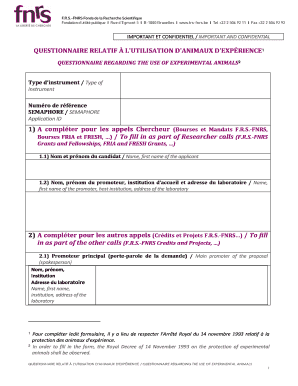 Fillable Online frs-fnrs Questionnaire relatif l39utilisation ...