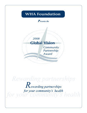Fillable Online wha ewarding partnerships - wha Fax Email Print - pdfFiller