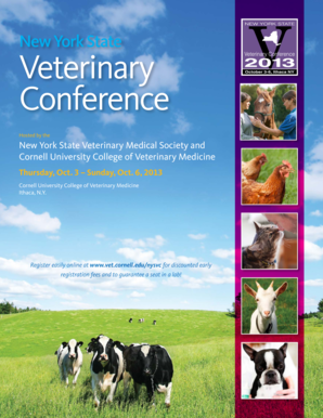 Fillable Online Veterinary Conference - New York State Veterinary Medical Society Fax Email ...