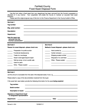 Fillable Online intranet co fairfield oh Fairfield County Fixed Asset ...