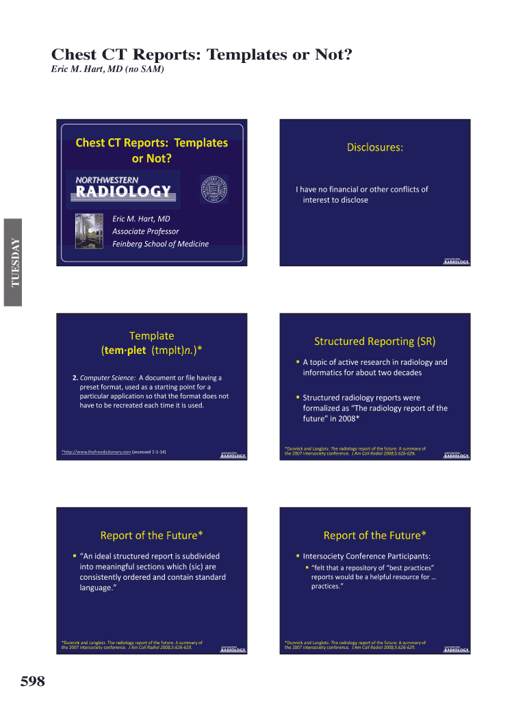 Fillable Online Chest CT Reports: Templates or Not Fax Email Print ...
