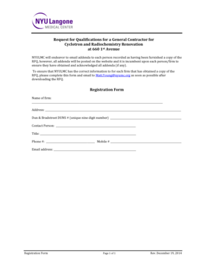 Fillable Online webdoc nyumc Request for Qualifications for a General ...