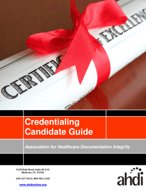 Fillable Online Credentialing Candidate Guide - Association for ...