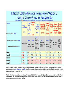 Fillable Online Effect of Utility Allowance Increases on Section 8 Fax ...