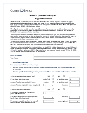 Fillable Online BENEFIT QUOTATION REQUEST Fax Email Print - pdfFiller