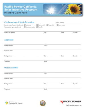 Incentive Claim Form - Fill Online, Printable, Fillable, Blank | pdfFiller