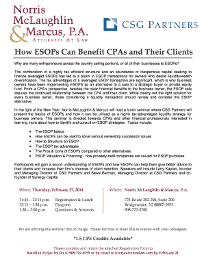 Fillable Online How ESOPs Can Benefit CPAs and Their Clients Fax Email ...