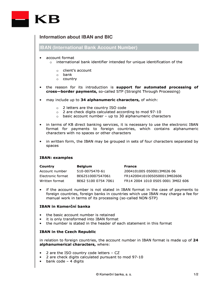 Fillable Online Information about IBAN and BIC Fax Email Print - pdfFiller
