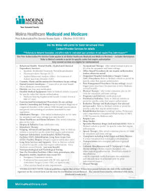 Fillable Online Service Request Form and Instructions - Molina ...