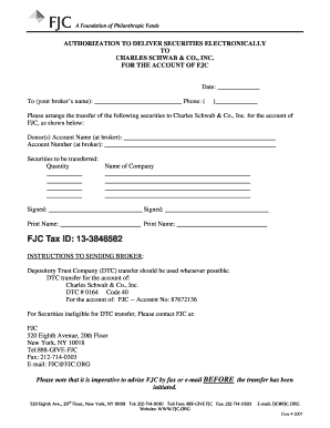 Fillable Online fjc FJC Transfer Authorization Form Fax Email Print ...