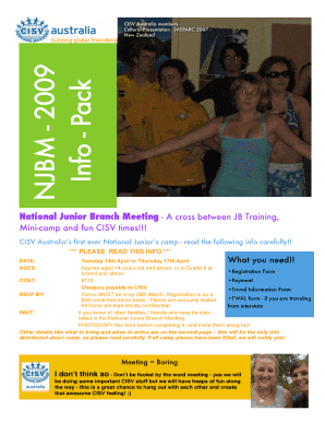 Fillable Online au cisv NJBM Info - Pack - au cisv Fax Email Print ...