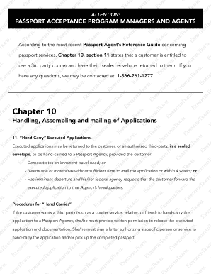 Fillable Online PASSPORT ACCEPTANCE PROGRAM MANAGERS AND AGENTS Fax ...