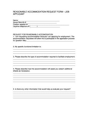 Fillable Online qcc cuny Reasonable accommodation request form job ...