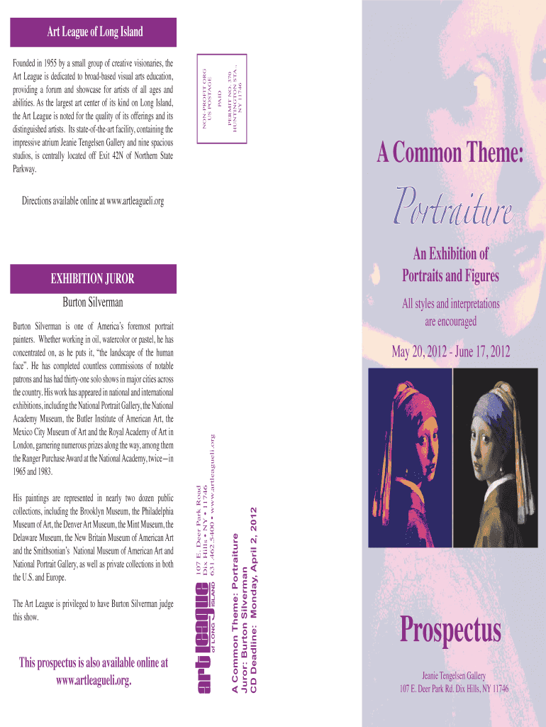 Fillable Online Prospectus - Art League of Long Island Fax Email Print ...