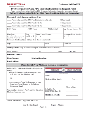 Fillable Online Presbyterian logo Presbyterian Senior Care Fax Email ...