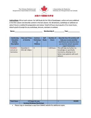 Fillable Online CMAAC Continuing Education Form (PDF) Fax Email Print ...