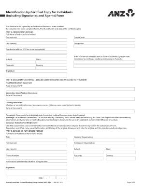 Fillable Online Identification by Certified Copy for Individuals... Fax ...
