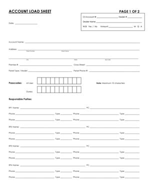 Fillable Online Account Load Sheet.pdf - CrimeAlert.com Fax Email Print - pdfFiller