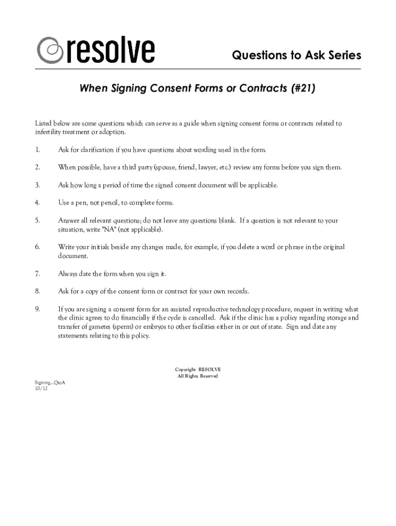 Fillable Online When Signing Consent Forms or Contracts Fax Email Print ...