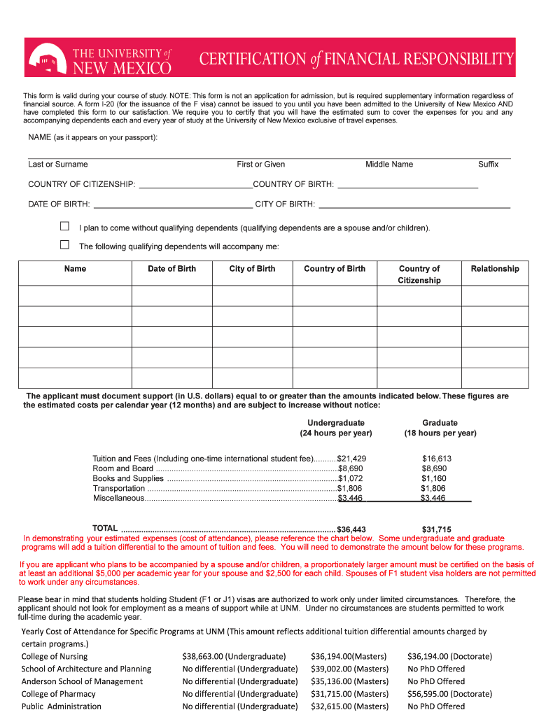 Fillable Online CERTIFICATION of FINANCIAL RESPONSIBILI Fax Email Print ...