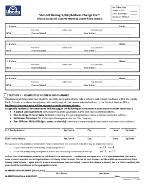 Fillable Online REVISED Address Change Form.docx Fax Email Print ...