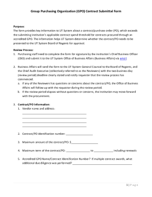 Fillable Online cms utsystem Gpo contracts - site-stats.org Fax Email ...