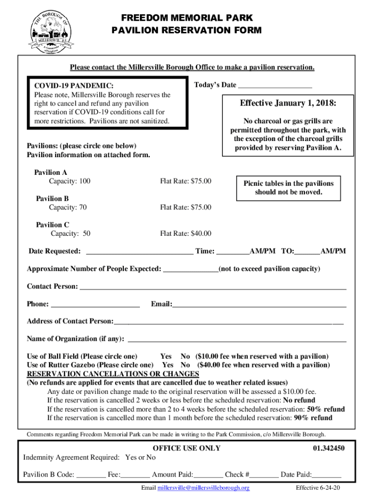 Fillable Online Clark Reservation State Park, New York - Pavilion Fax Email Print - pdfFiller