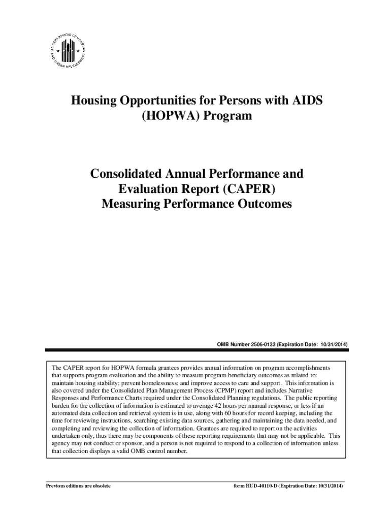 Fillable Online Housing Opportunities for Persons with AIDS (HOPWA ...