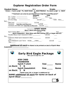 Explorer Registration Order Doc Template | pdfFiller