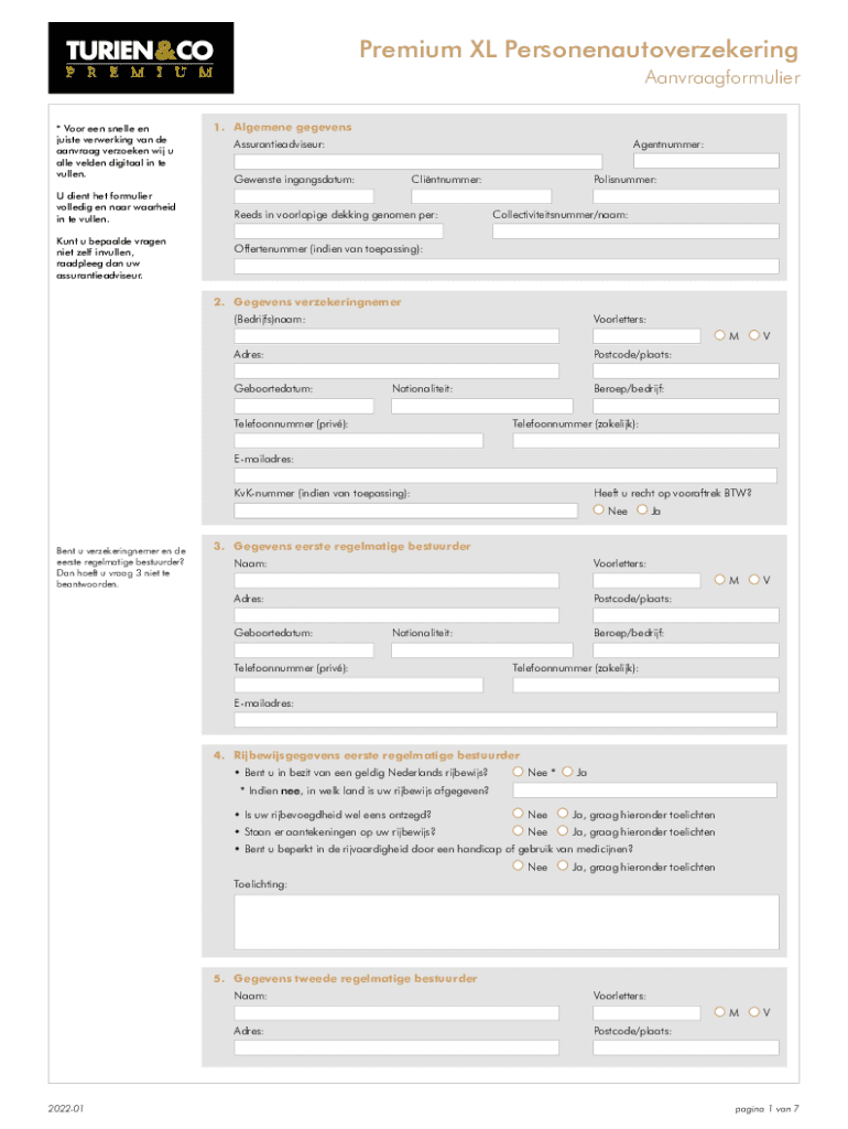 Fillable Online Voorwaarden & documenten Turien & Co. Fax Email Print ...