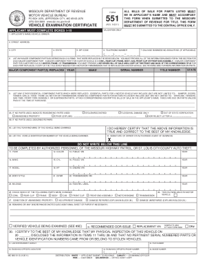 Fillable Online Form 3019 - Odometer Disclosure Statement - Missouri ...