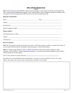 Fillable Online Fillable Online GRAMA Request Form - Utah State ...