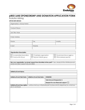 Fillable Online Red Lake Sponsorships and Donations Application Form 2021 Fax Email Print ...
