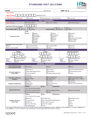 Fillable Online Fillable Online cpqcc (FORM 2) - Standard Visit (SV ...