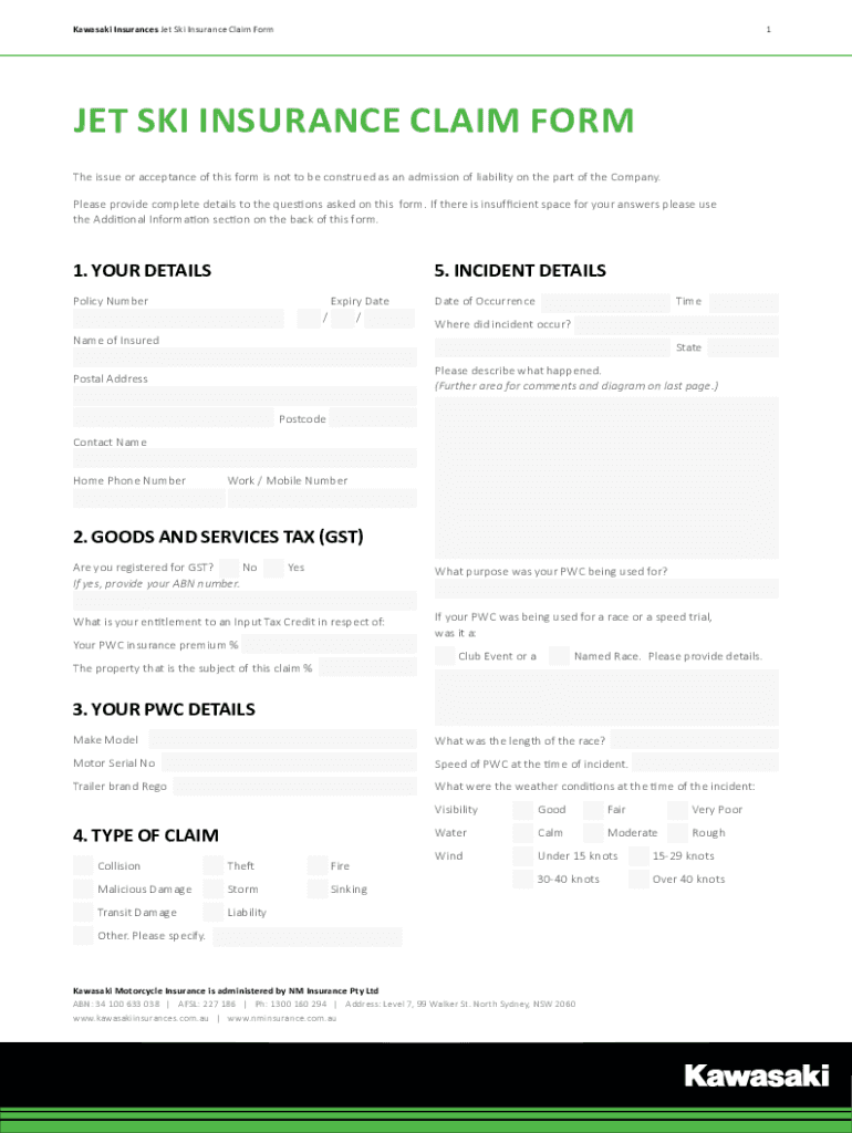 Fillable Online Fillable Online Travel Insurance Claim Form Ski ...