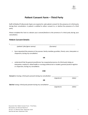 Fillable Online Third Party Consent Form Fax Email Print - pdfFiller