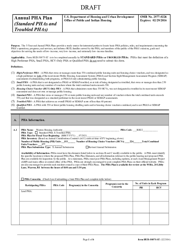Fillable Online form HUD-50075-ST 2021 Fax Email Print - pdfFiller