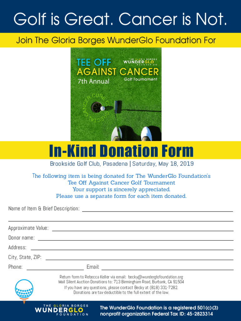 Fillable Online Tee-Off-Against-Cancer-Golf-Tournament-2019-DONATION ...