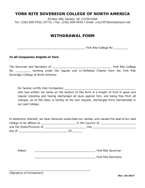 Fillable Online YORK RITE SOVEREIGN COLLEGE OF NORTH AMERICA - yrscna ...
