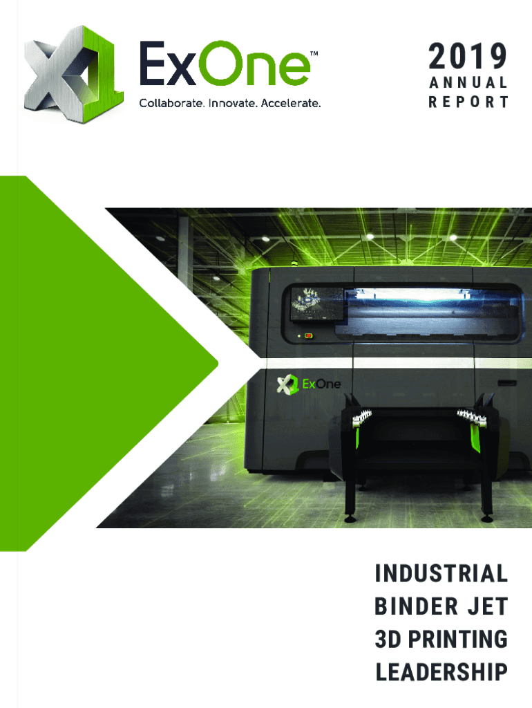 Fillable Online Five Projects To Advance ExOne Binder Jet 3D Printing ...