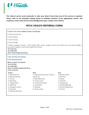 Fillable Online NTUC Health One Referral form (updated July 2021) - Editable Word Version.docx ...