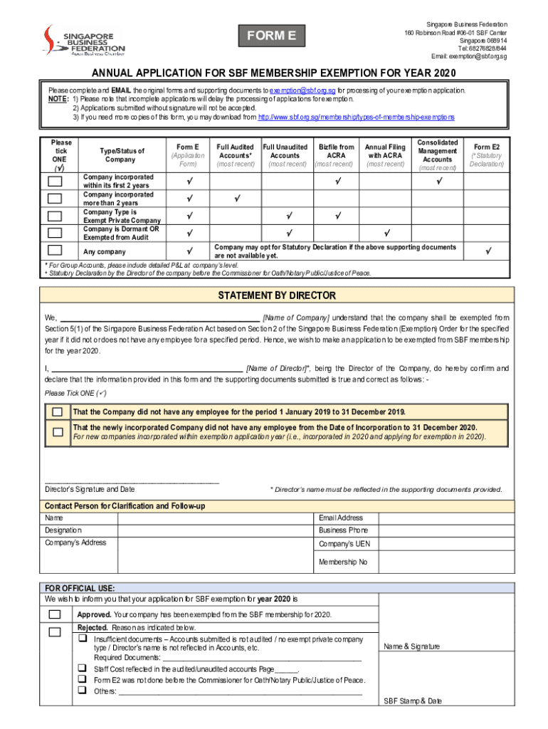 Fillable Online sbf org NAME OF COMPANY - sbf.org.sg Fax Email Print ...