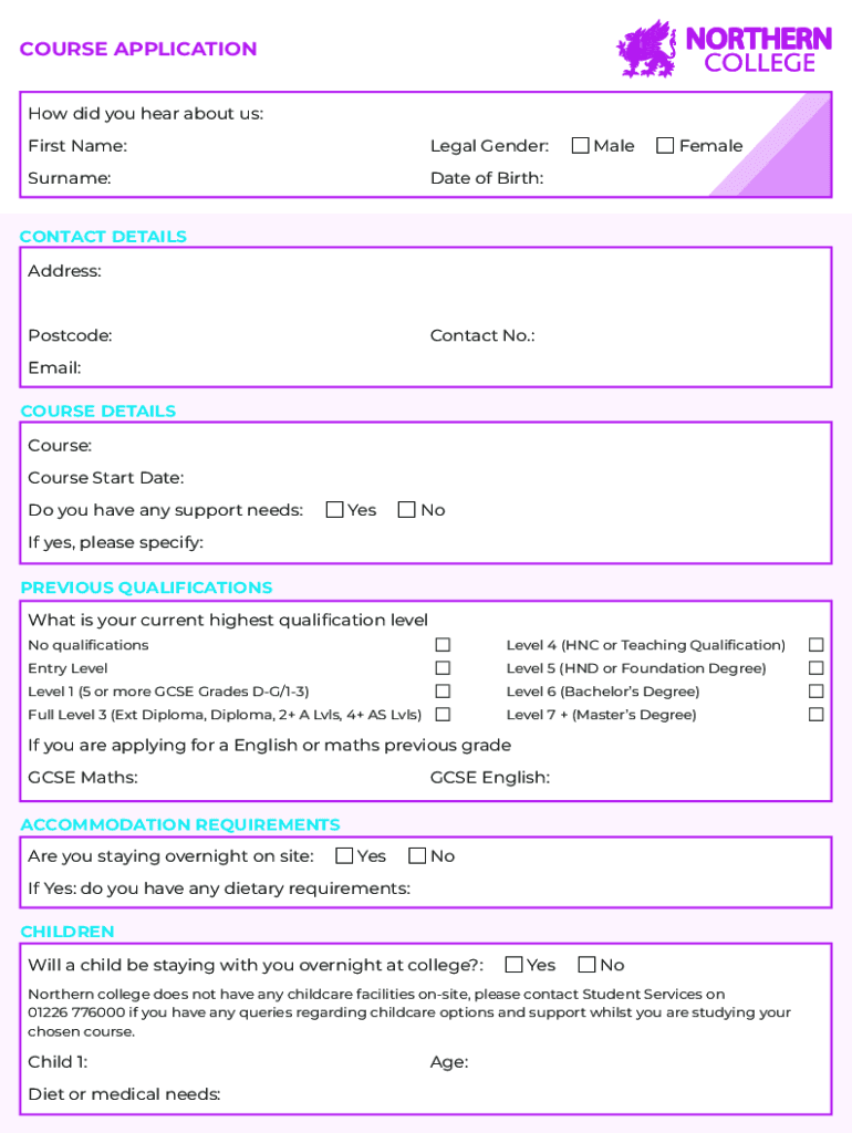 Fillable Online Application Form - Courses May 2020 Fillable Version ...