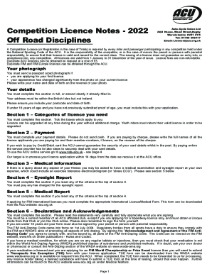 Fillable Online MOTORCYCLE SPORT EVENT ENTRY FORM TVTC COMBINE. , ACU ...